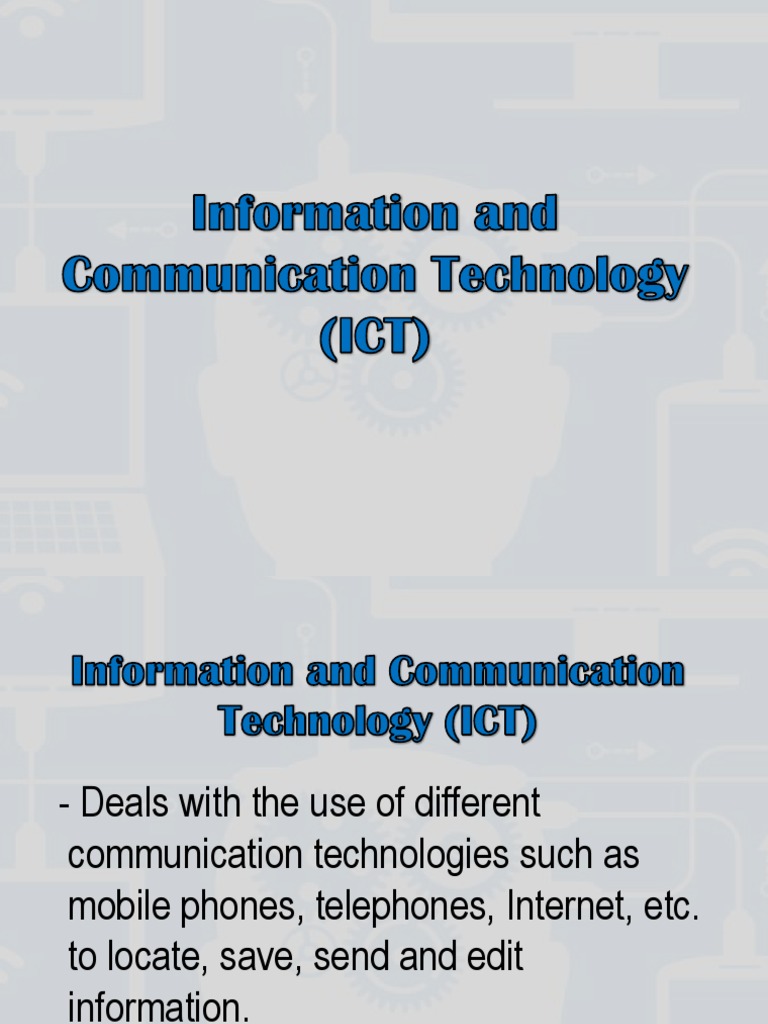 Overview of Information and Communication Technology | PDF ...