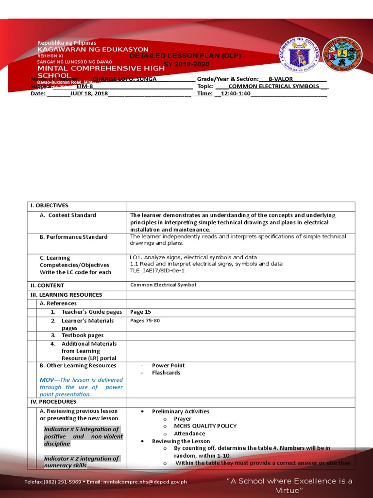 Mintal Comprehensive High School: Detailed Lesson Plan (DLP) SY 2019 ...