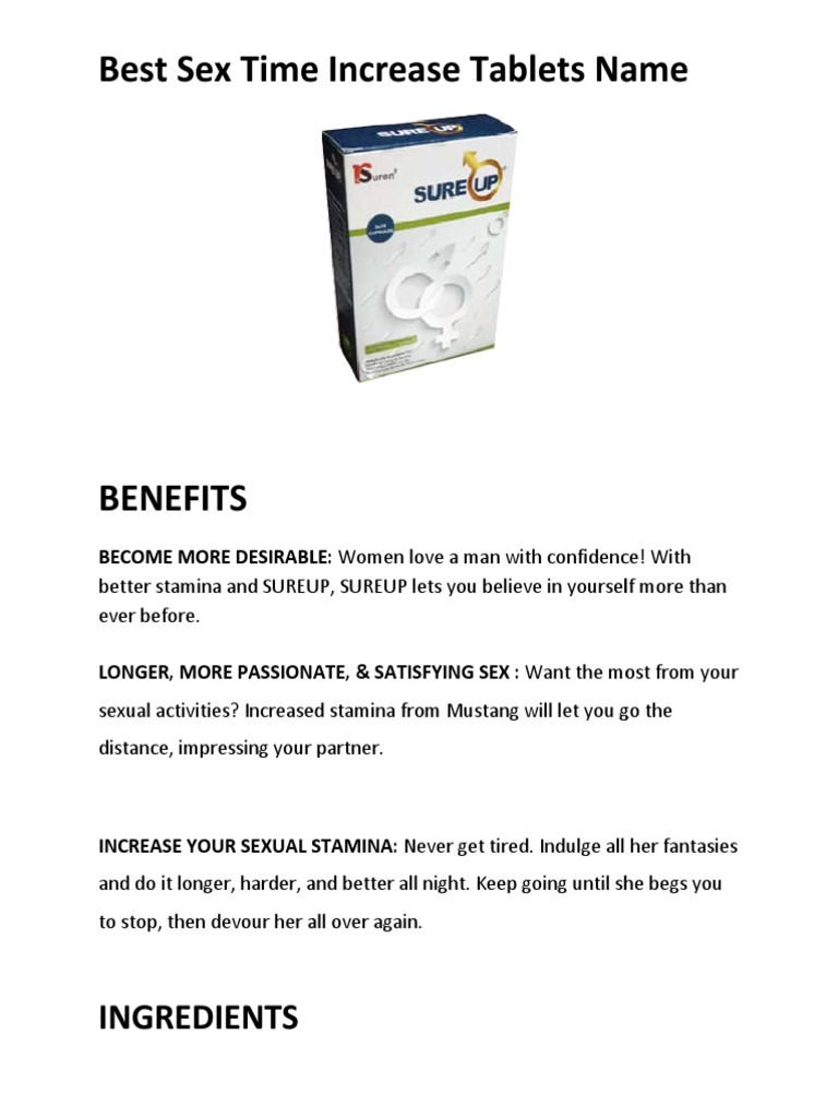 Best Sex Time Increase Tablets Name | PDF | Libido | Human Sexuality