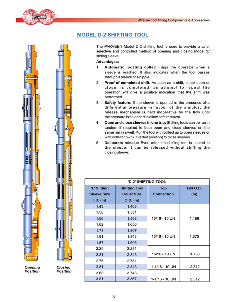 D-2 Shifting Tool for Sliding Sleeves | PDF | Manufactured Goods | Nature