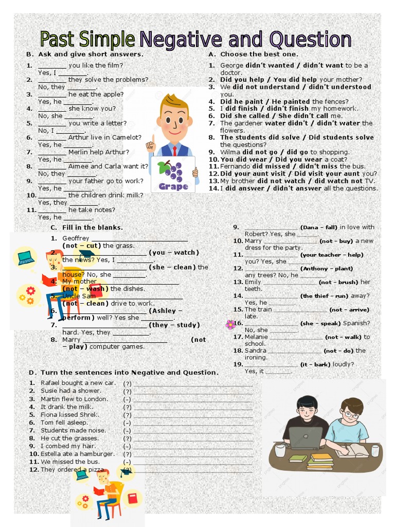 Past Simple Negative Question | PDF