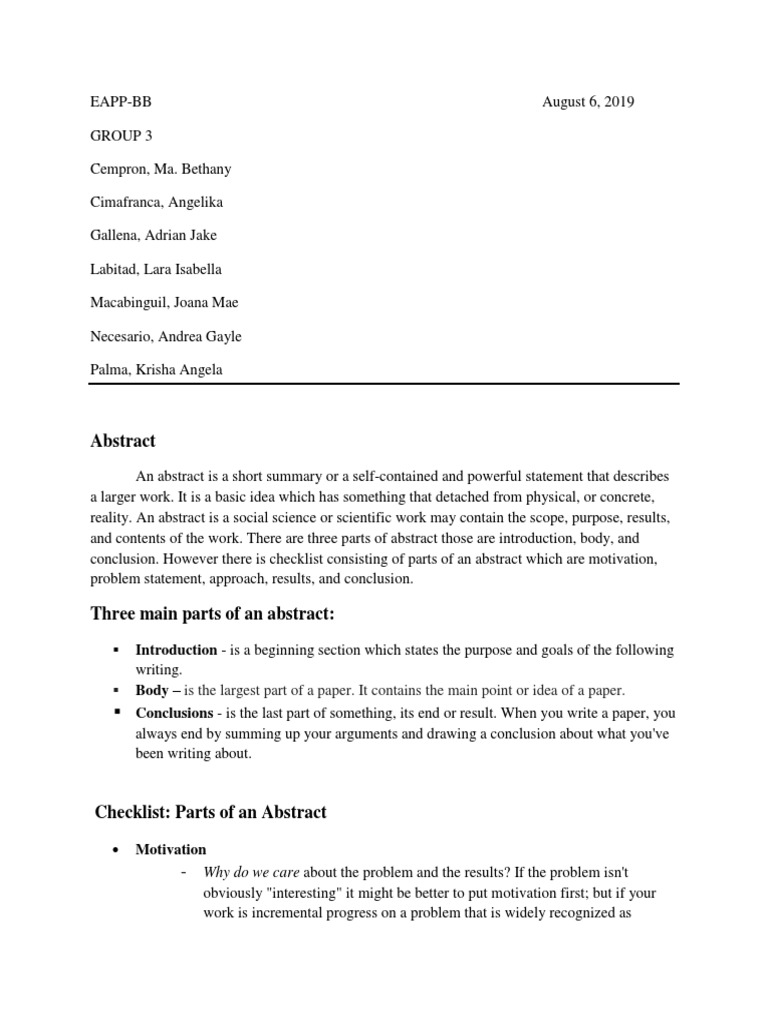 A Guide to Writing Effective Abstracts: Key Components and Structure ...