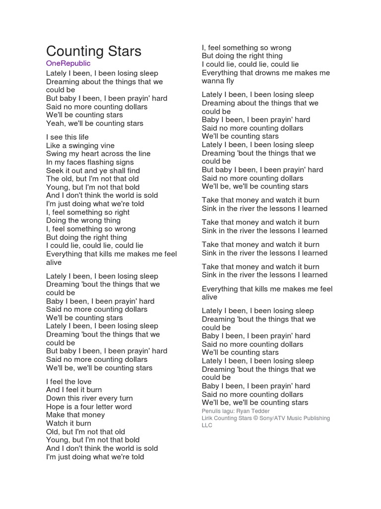 Counting Stars | PDF