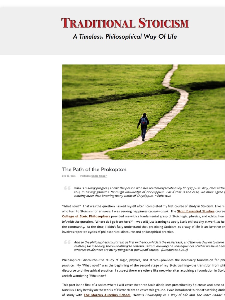 The Path of The Prokopton - Traditional Stoicism | PDF | Stoicism ...