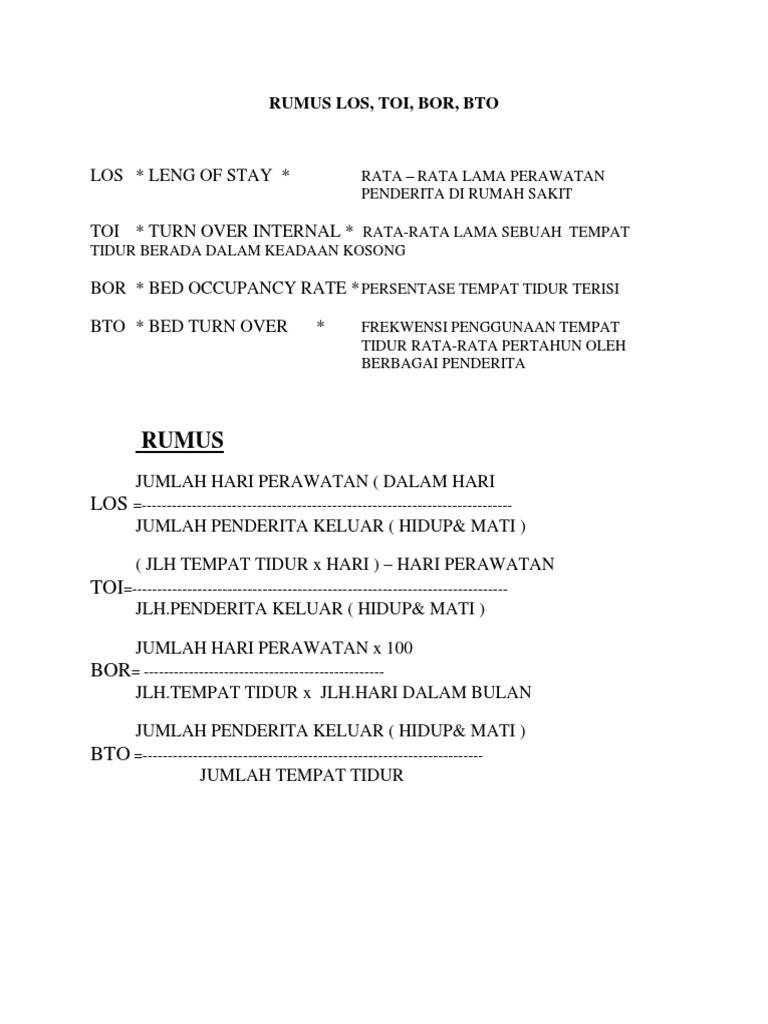 Rumus Los | PDF