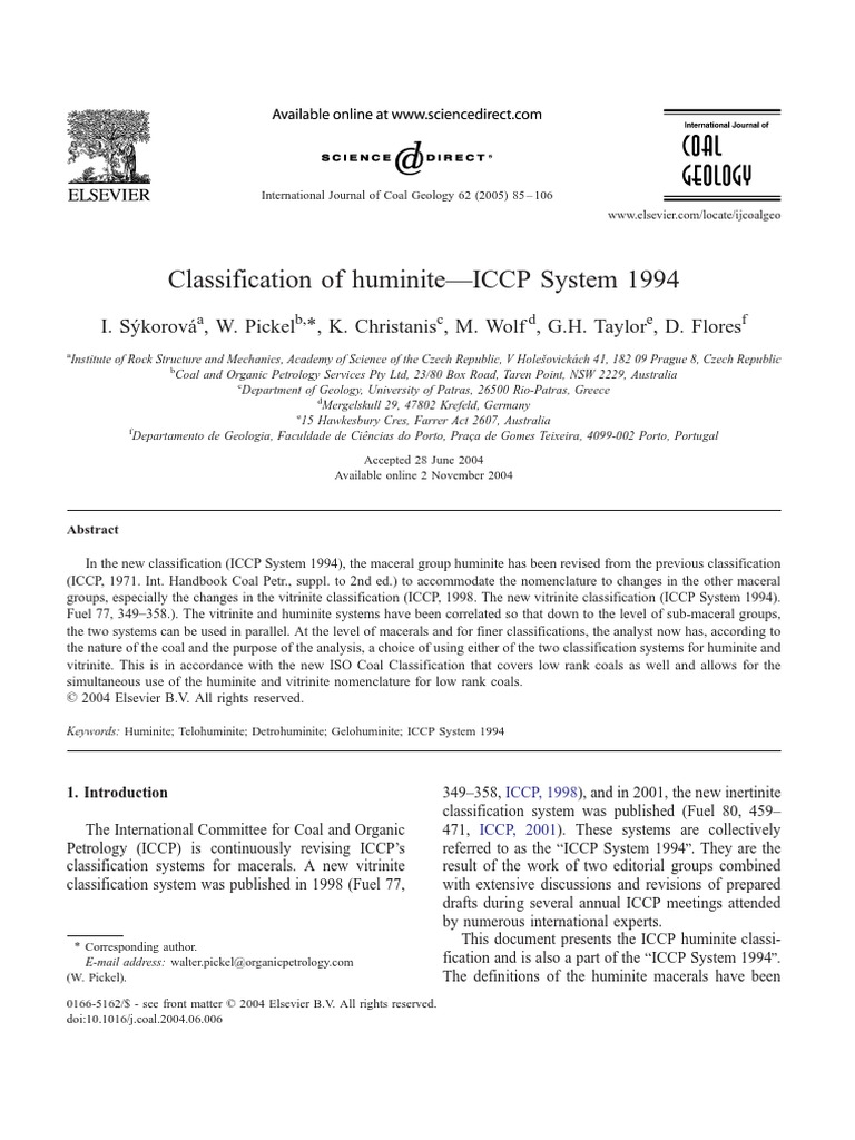 Huminite Classification in ICCP System | PDF | Lignin | Wood