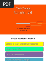 Tan Delta Cable Testing | PDF | Capacitor | Insulator (Electricity)