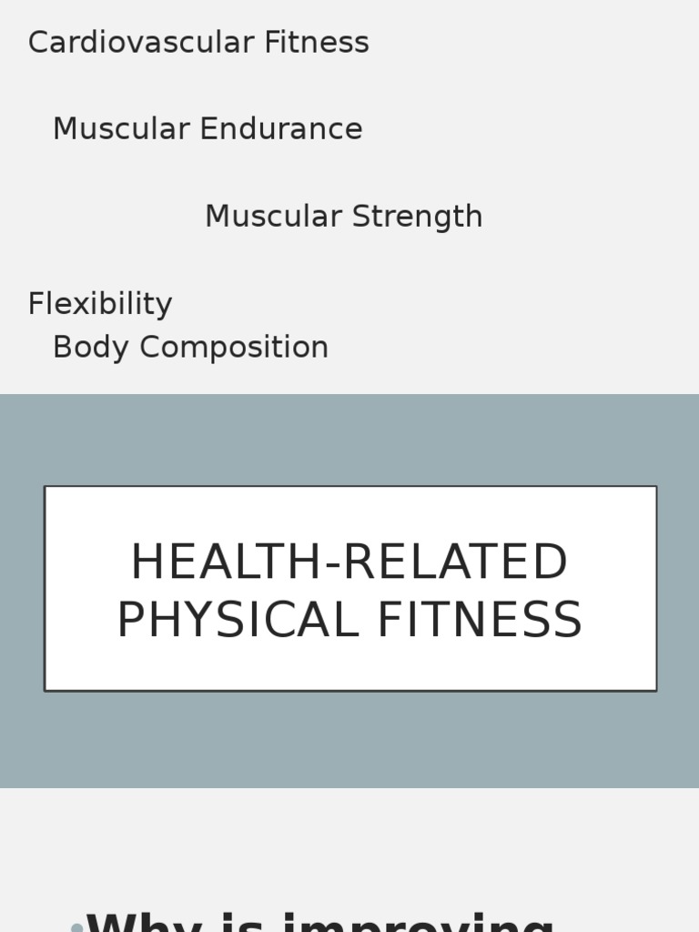 Understanding Health-Related Fitness Components | PDF | Wellness ...