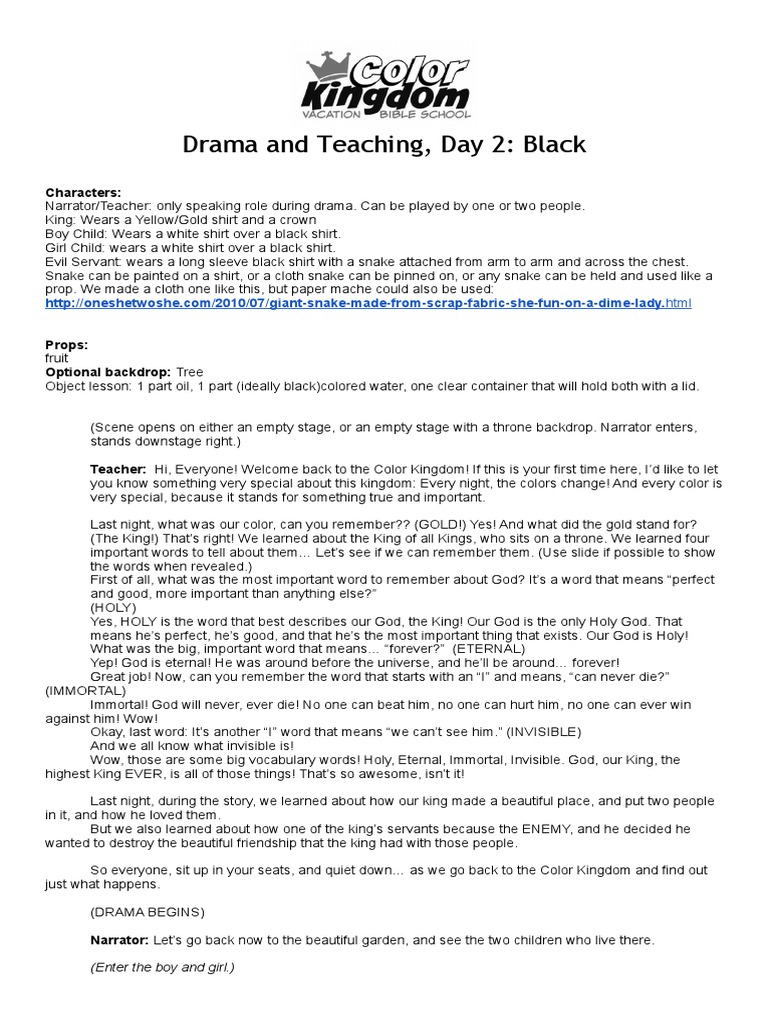 Drama and Teaching, Day 2 | PDF | Sin