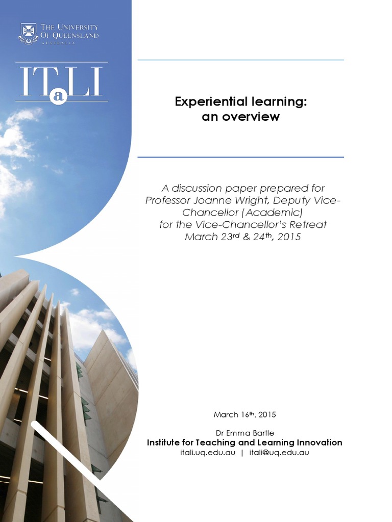 Experiential Learning Pdf Experiential Education Learning