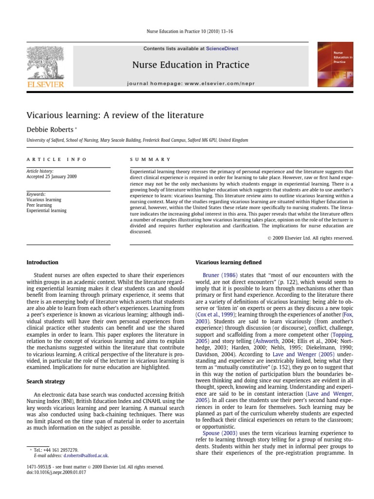 Vicarious Learning | PDF | Narrative | Storytelling