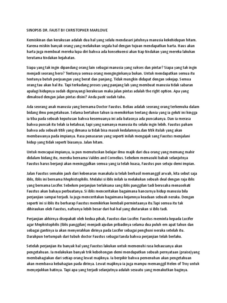 Tragedi Dr. Faustus: Ambisi dan Penyesalan | PDF