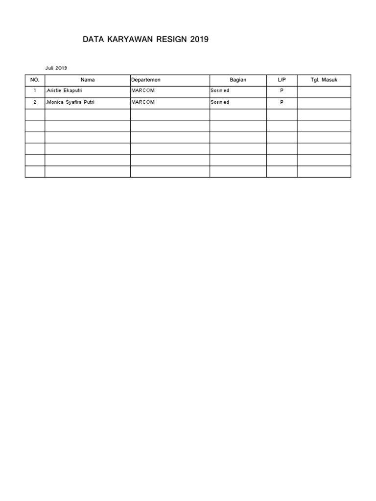 Form Data Base KAryawan | PDF