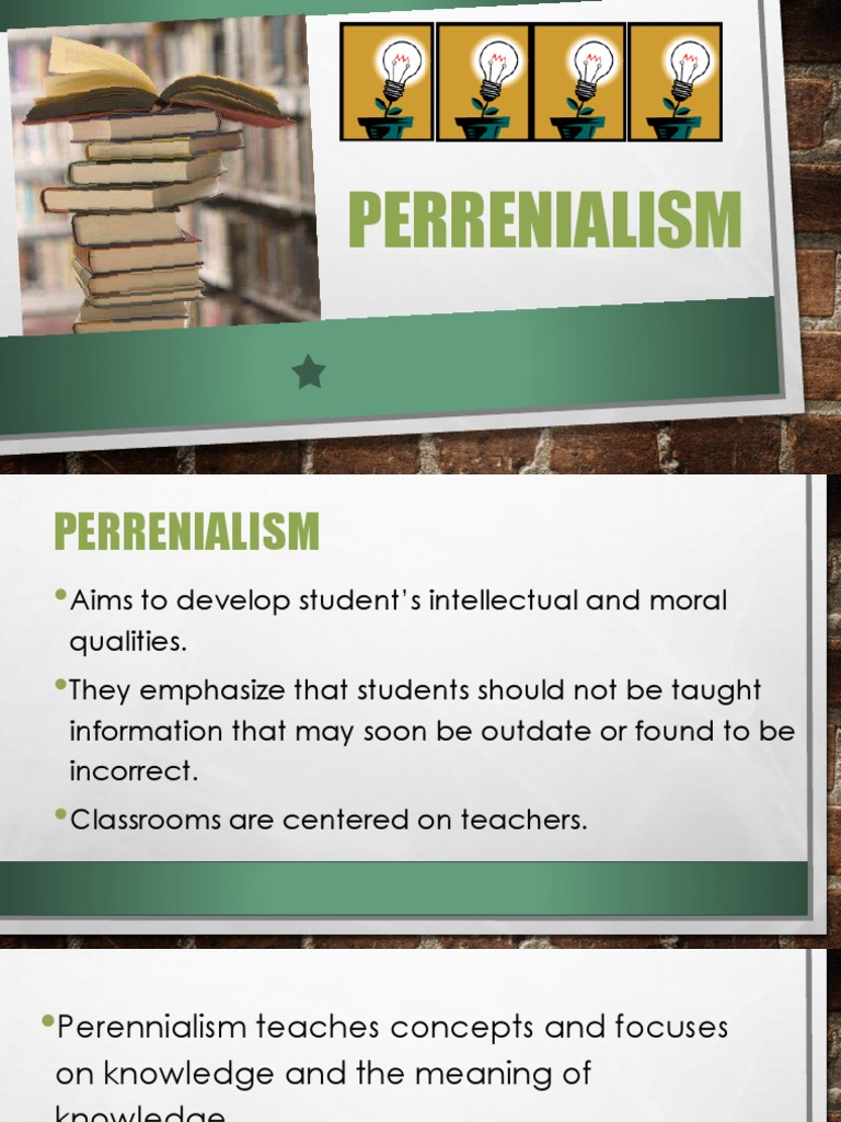 Perennialism | Curriculum | Teachers