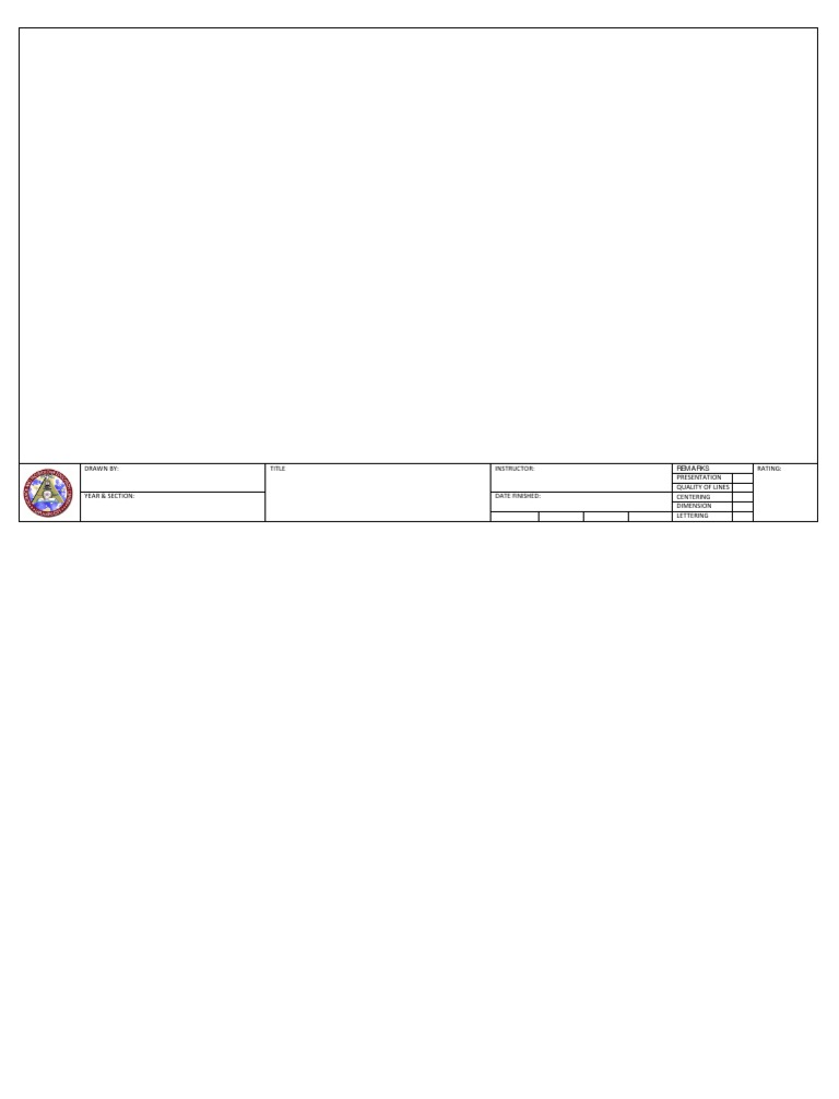 Drawn By: Title Instructor: Rating: Presentation Quality of Lines Year ...