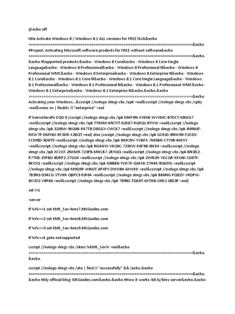 Windows Activator For 8.1 All Versions | PDF | Windows 8 | Windows 8.1