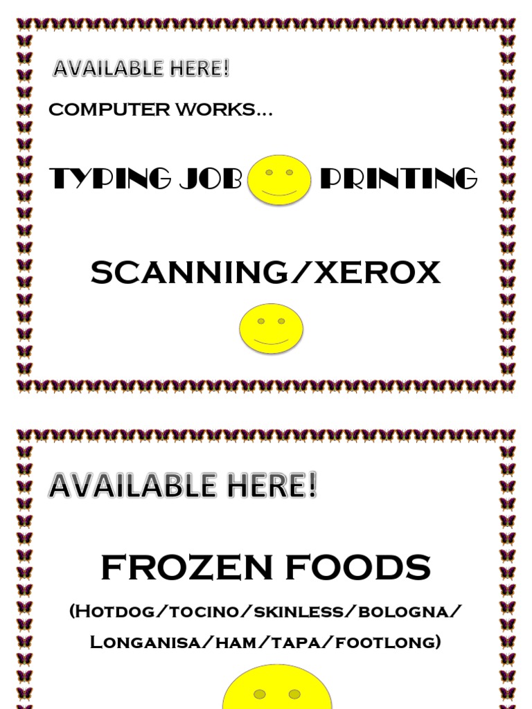 Typing Job Printing: Scanning/Xerox | PDF