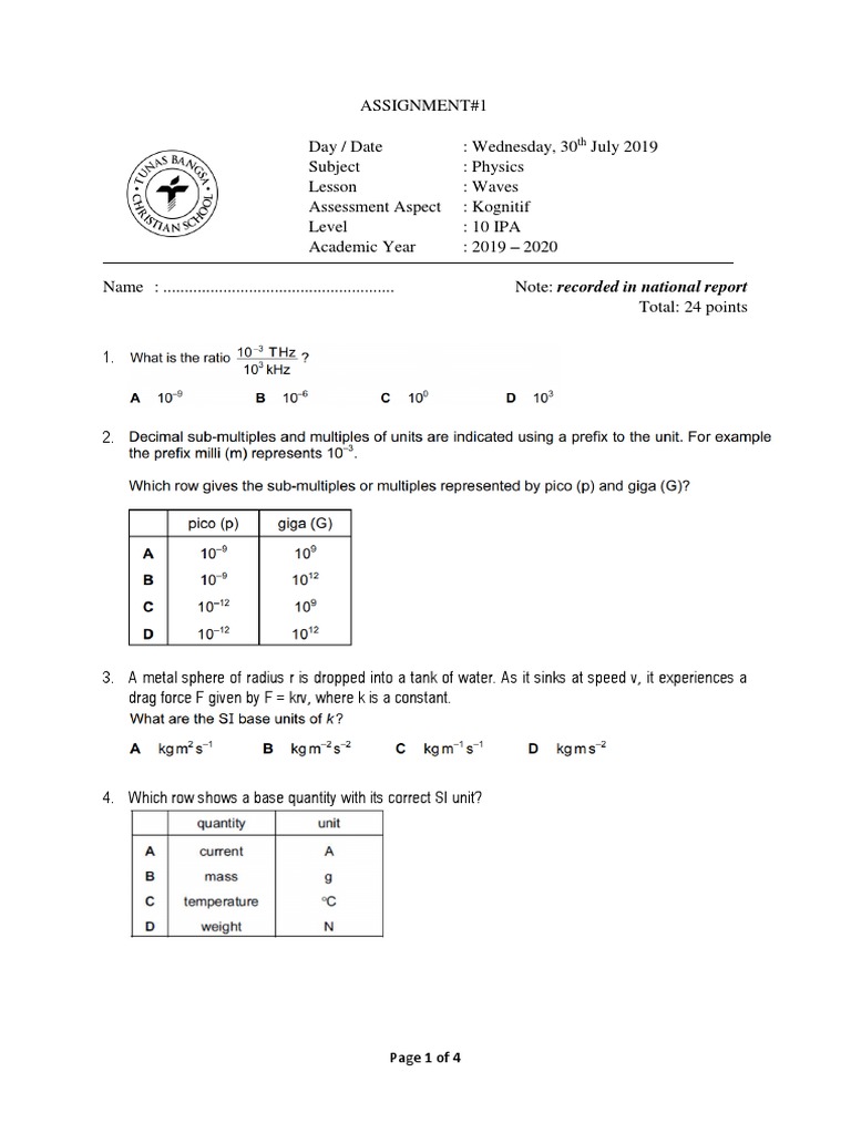 As 1 Physical Quantity & Vectors | PDF | Force | Euclidean Vector