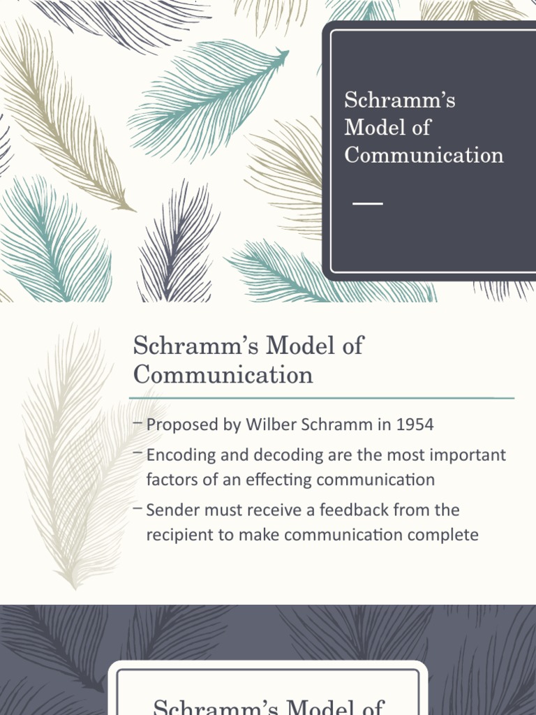 Schramm's Model of Communication | PDF