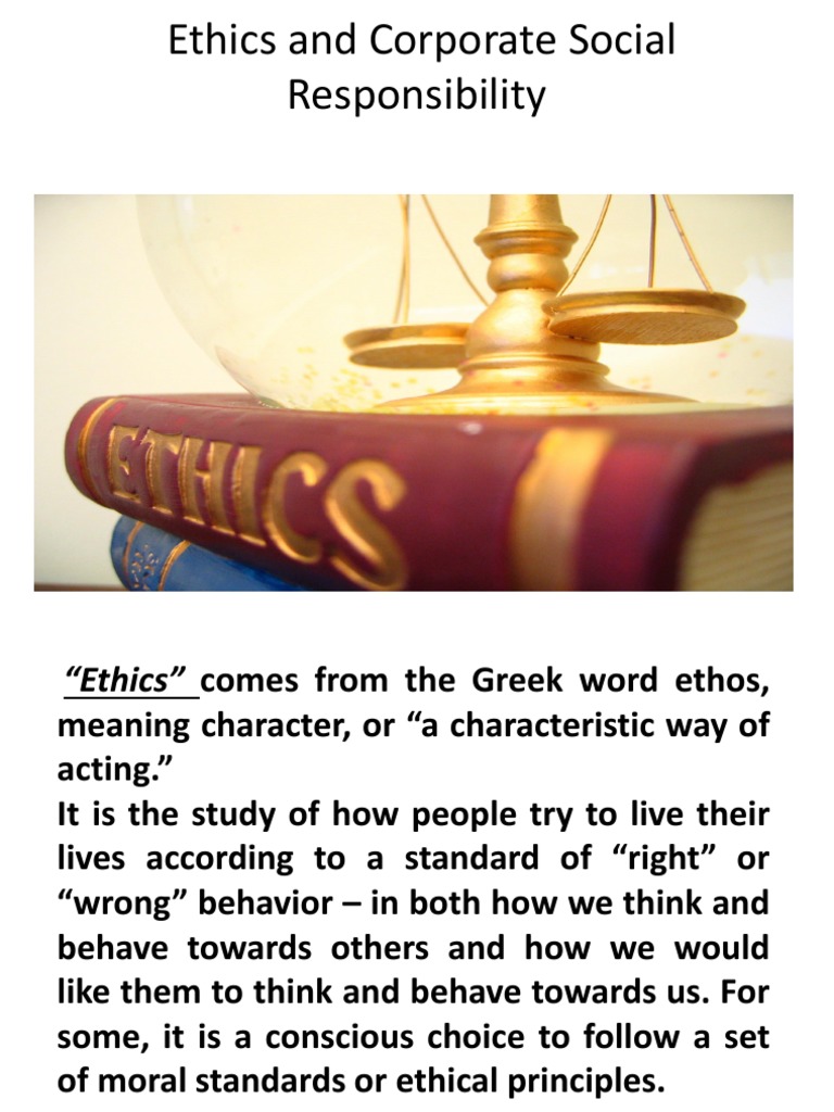 Ethics in Corporate Responsibility | PDF | Corporate Social ...