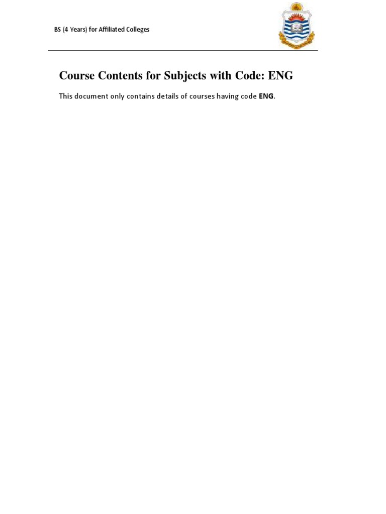 Code ENG Course Details PDF | PDF | Phonology | Poetry