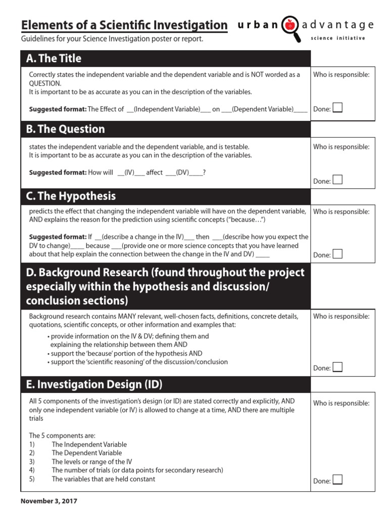 Elements of An Investigation Checklist 11 03 2017 PDF | PDF | Citation ...