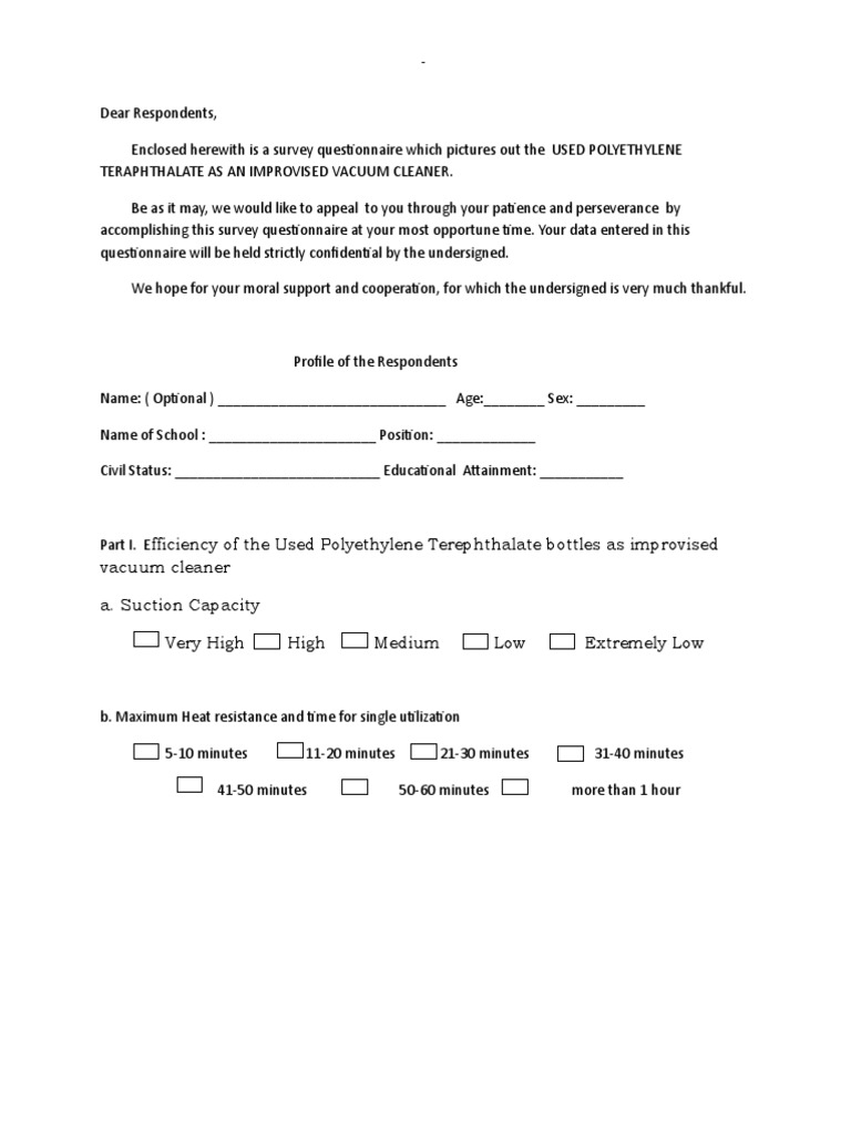 Dear Respondent | PDF