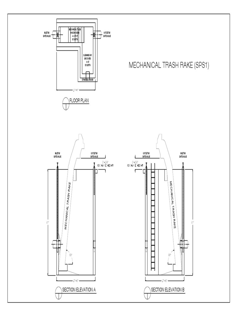 Mechanical Trash Rake (Sps1) : Floor Plan | PDF