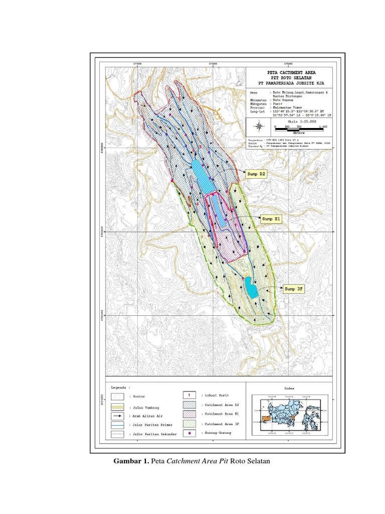Gambar 1. Peta Catchment Area Pit Roto Selatan | PDF