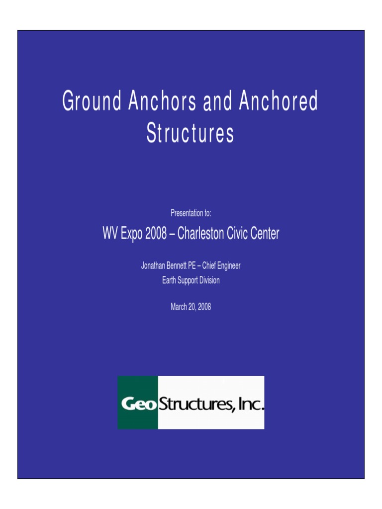 Ground Anchors and Anchored Structures PDF | PDF | Deep Foundation ...