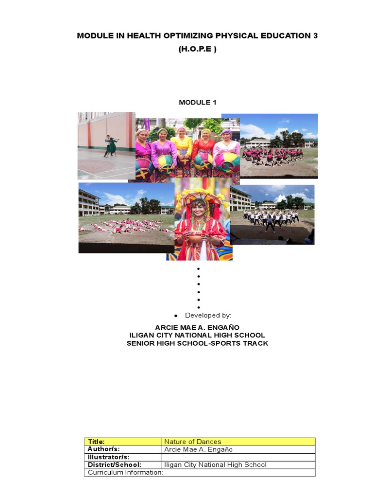 HOPE 3 Module 1 | PDF | Ballet | Dances