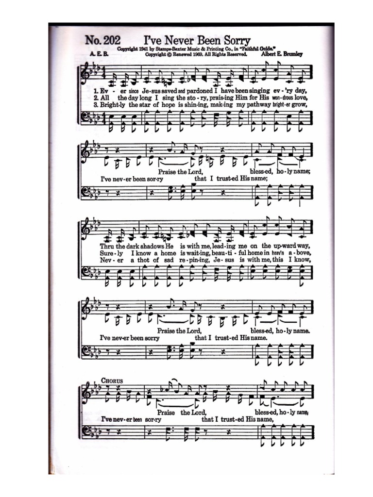 I've Neve Been Sorry Music Shee | PDF