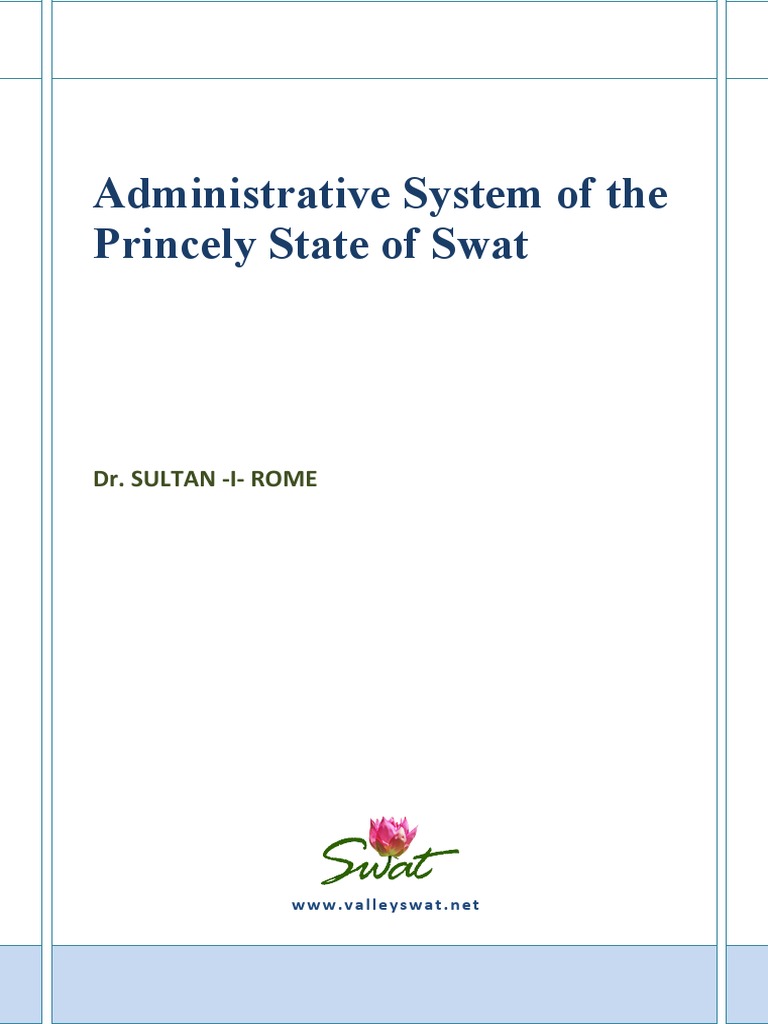 Administrative System of The Princely State of Swat: Dr. Sultan - I ...