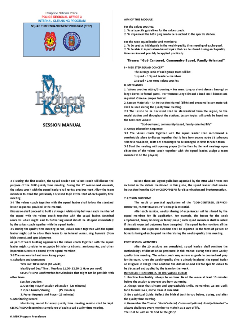 MBK Squad Leader Manual Pro3 | PDF | Devil | Repentance