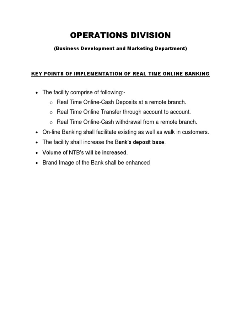 Online Banking Key Points | PDF