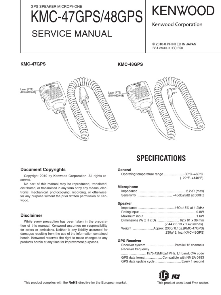 Kenwood Kmc-47gps Kmc-48gps SM | PDF | Global Positioning System ...