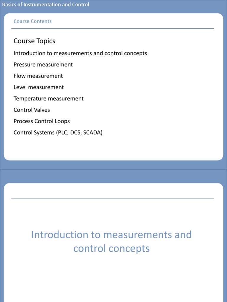 Introduction to the Fundamental Concepts of Instrumentation and Process ...