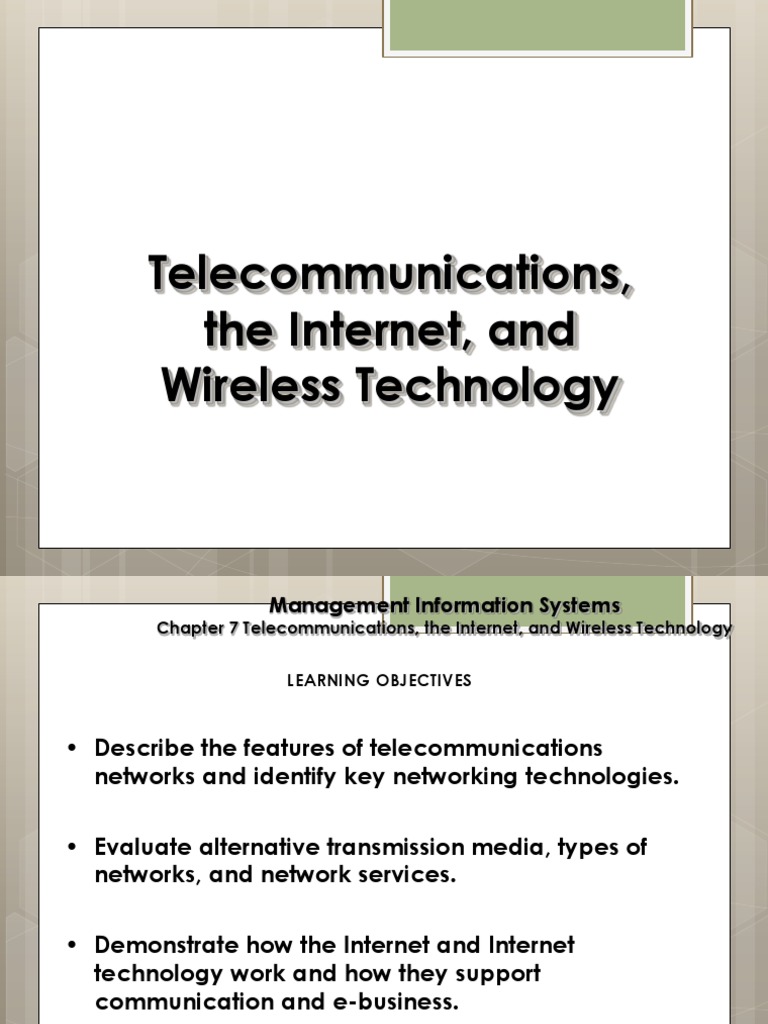 Telecommunications, The Internet, and Wireless Technology | PDF ...