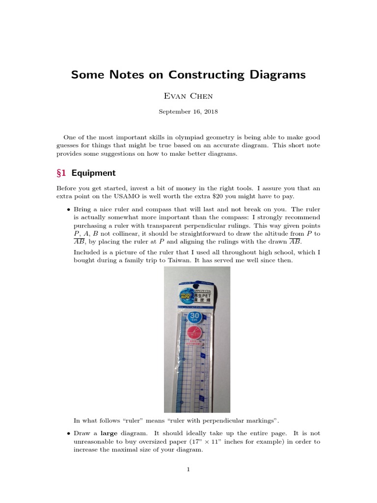 Some Notes On Constructing Diagrams: Evan Chen | PDF | Classical ...
