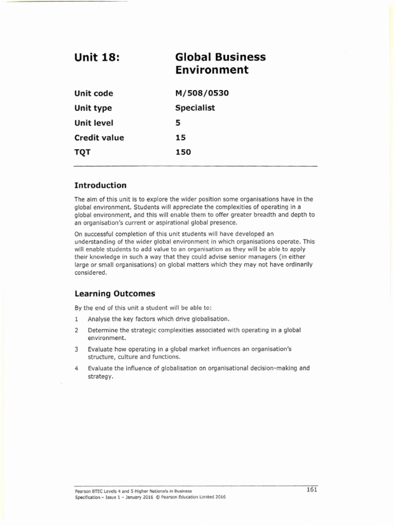 Global Business Environment | PDF | Globalization | Market (Economics)