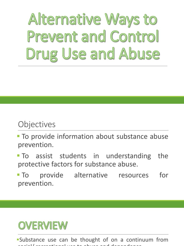 Alternative Ways To Prevent and Control Drug Use (MAPEH 9) | PDF ...