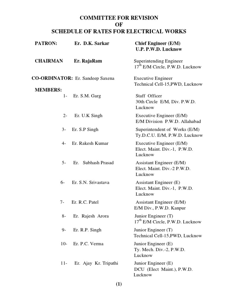 Noida Schedule of Rates 2018 PDF | PDF | Electrical Wiring | Electric ...