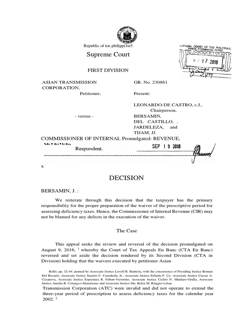 Supreme Court: Decision | PDF | Internal Revenue Service | Estoppel