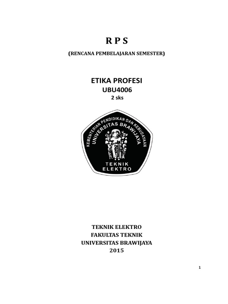 RPS Etika Profesi | PDF | Karier & Perkembangan