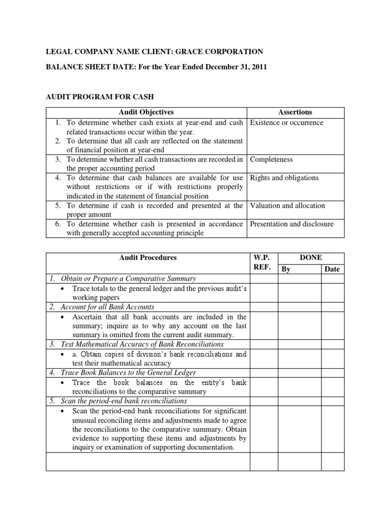 Audit Program | PDF | Inventory | Audit