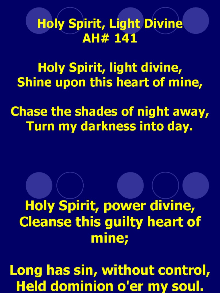 Holy Spirit, Light Divine AH | PDF | Religion & Spirituality