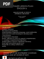 Detailed Lesson Plan in English VI | PDF | English Language | Metaphor