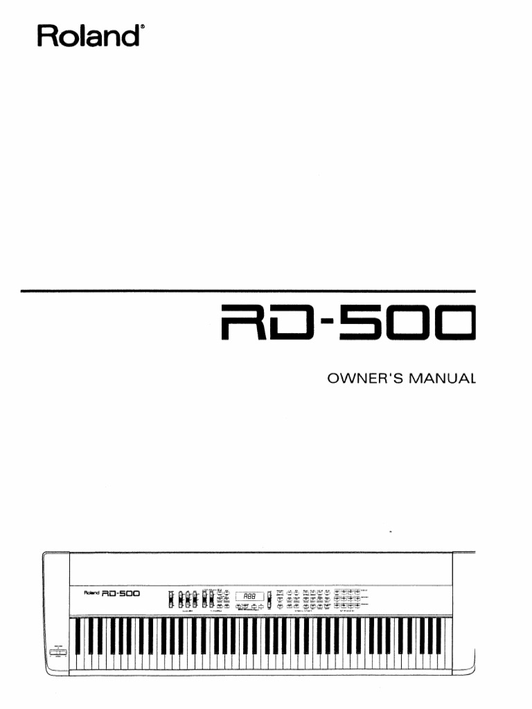 RD-500 Manual Roland PDF | PDF
