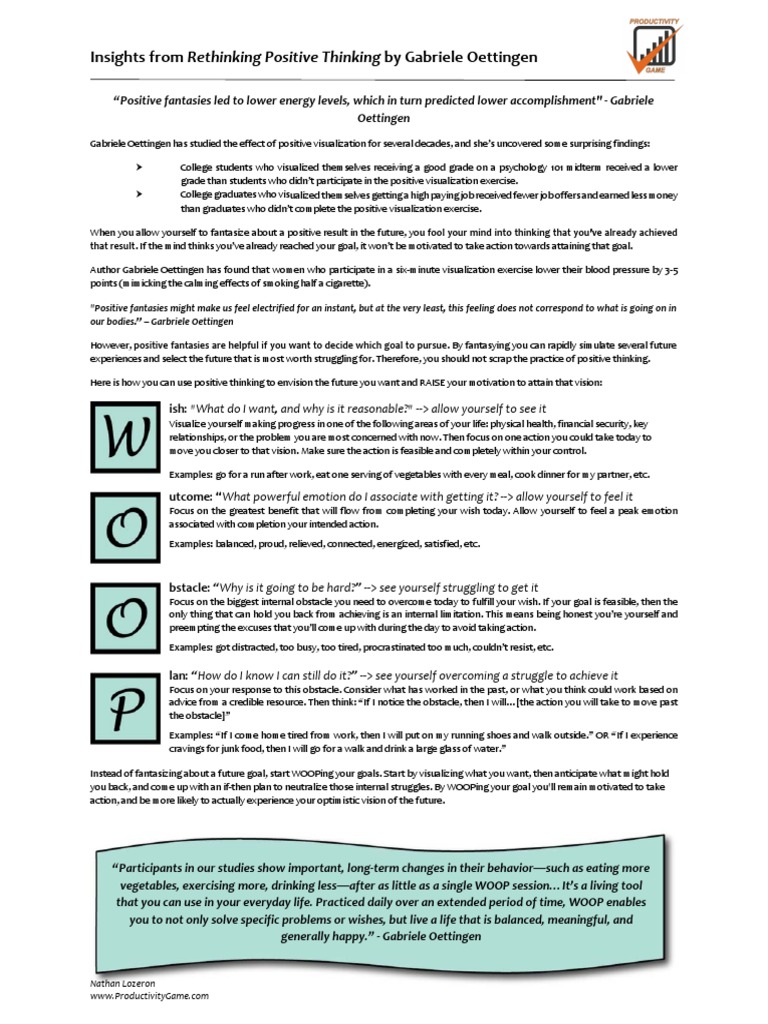 Productivity Game | PDF | Goal | Motivation