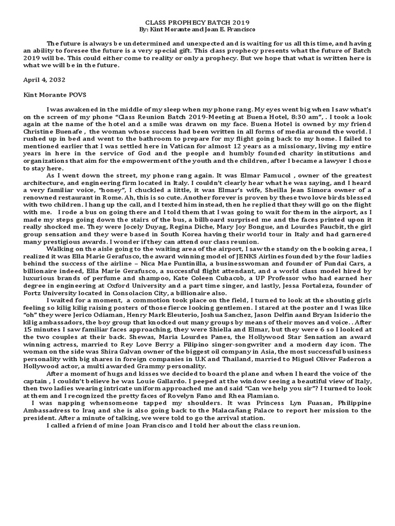 Batch 2019 Class Prophecy Overview | PDF | Veterinary Physician